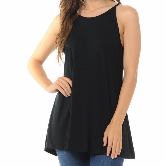 Magic Fit | Tops | Black Halter Tunic W Key Hole In Back | Poshmark